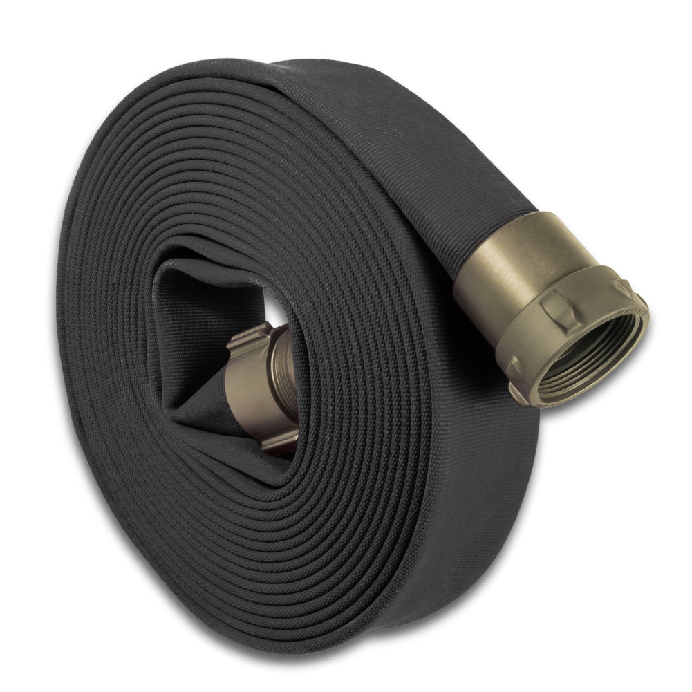 Black 1" Single Jacket Discharge Hose (NPSH) Aluminum– Fire Hose Store