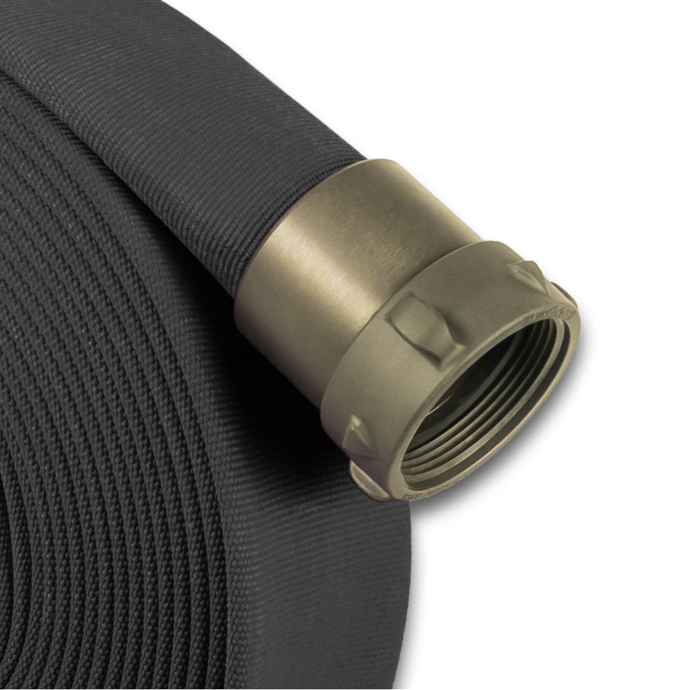 Black 1" Single Jacket Discharge Hose (NPSH) Aluminum– Fire Hose Store