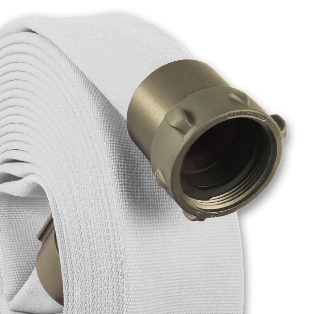 White 2" Single Jacket Fire Hose (NPSH) Aluminum– Fire Hose Store